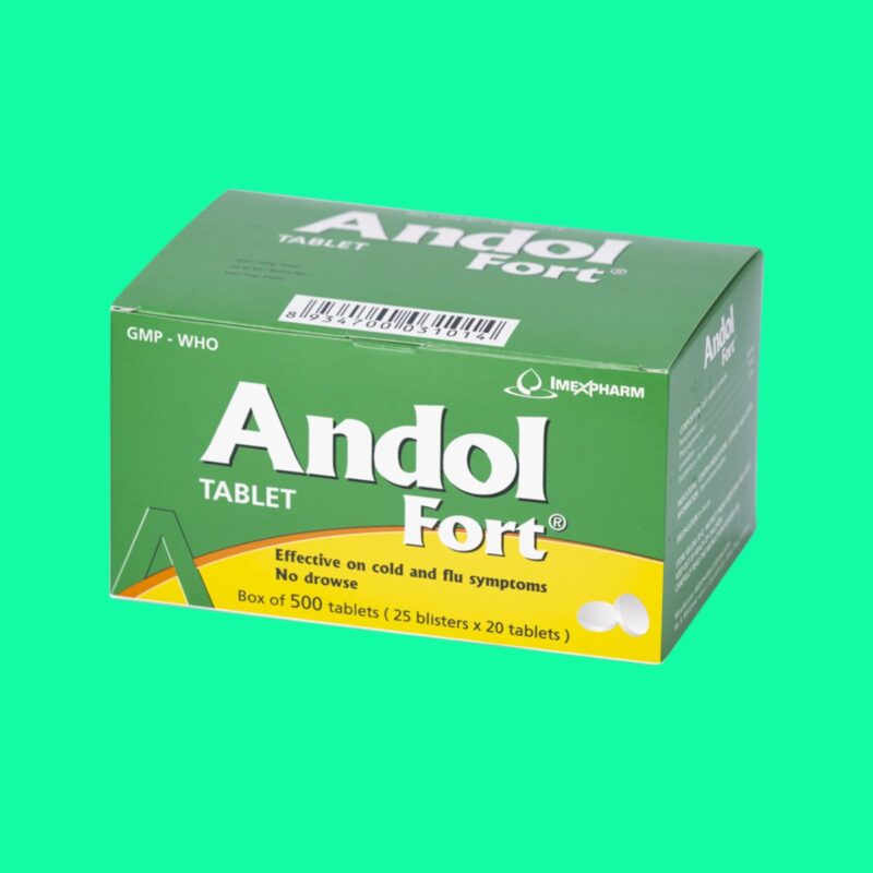 Thuốc Andol Fort là thuốc gì? Giá bao nhiêu? Mua ở đâu? có tác dụng gì?