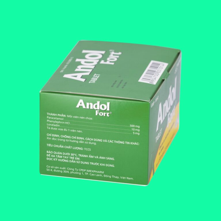 Thuốc Andol Fort là thuốc gì? Giá bao nhiêu? Mua ở đâu? có tác dụng gì?