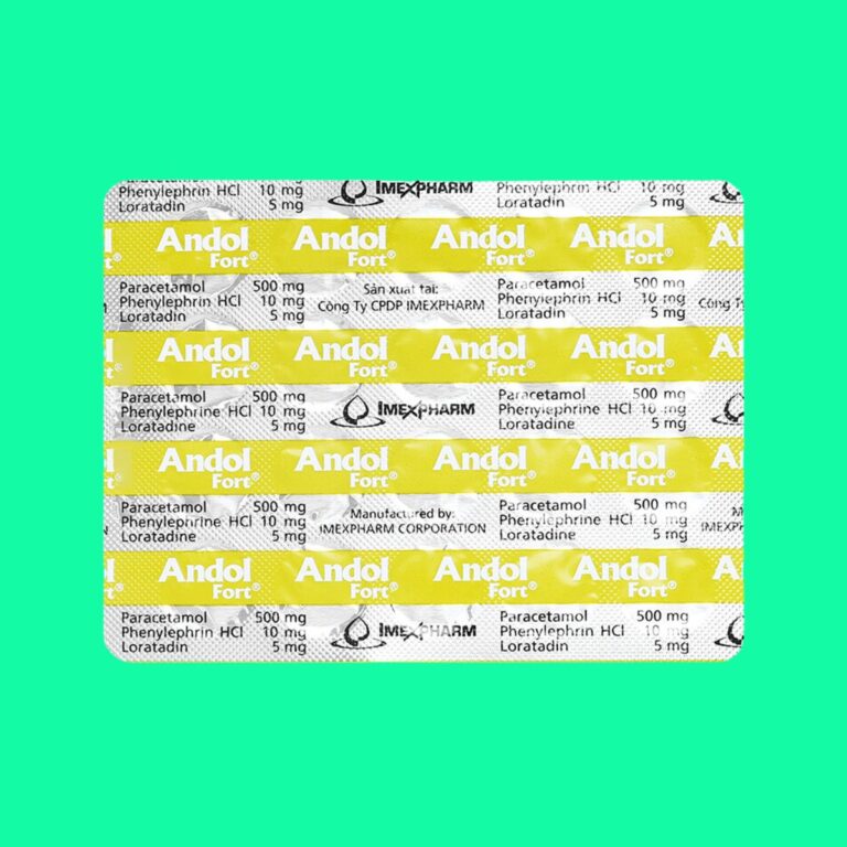 Thuốc Andol Fort là thuốc gì? Giá bao nhiêu? Mua ở đâu? có tác dụng gì?