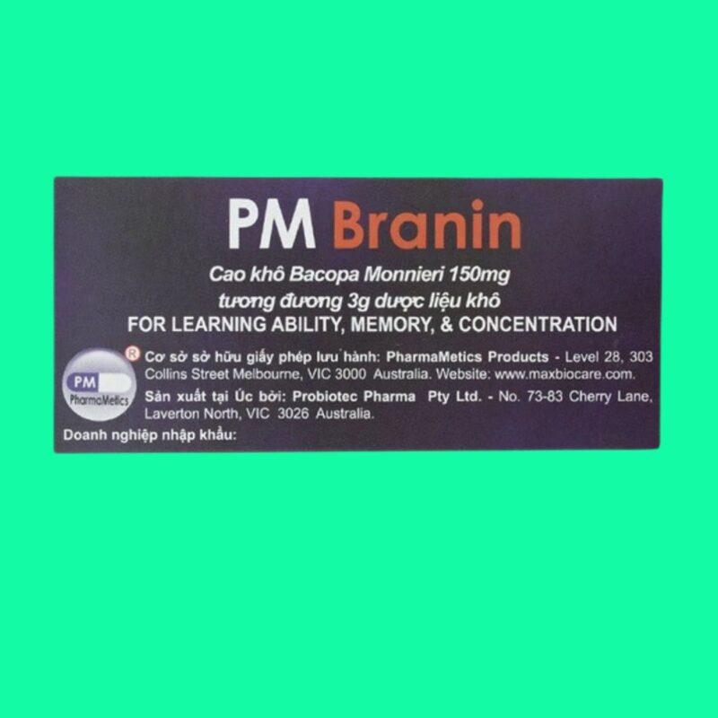 Thuốc PM Branin là thuốc gì? giá bao nhiêu? mua ở đâu? có tác dụng gì?