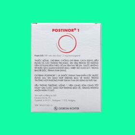 Thuốc Postinor 1: Công dụng, liều dùng, lưu ý tác dụng phụ, giá bán