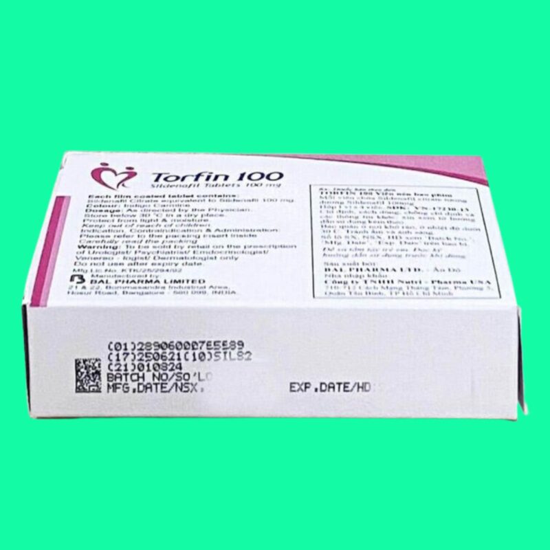 Thuốc Torfin 100 là thuốc gì? giá bao nhiêu? mua ở đâu? có tác dụng gì?