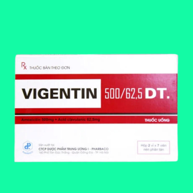 Thuốc Vigentin 500/62.5 DT: Công dụng, liều dùng, lưu ý tác dụng phụ ...