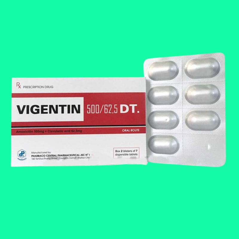 Thuốc Vigentin 500/62.5 DT: Công dụng, liều dùng, lưu ý tác dụng phụ ...