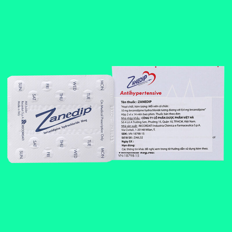 Thuốc Zanedip là thuốc gì? giá bao nhiêu? mua ở đâu? có tác dụng gì?