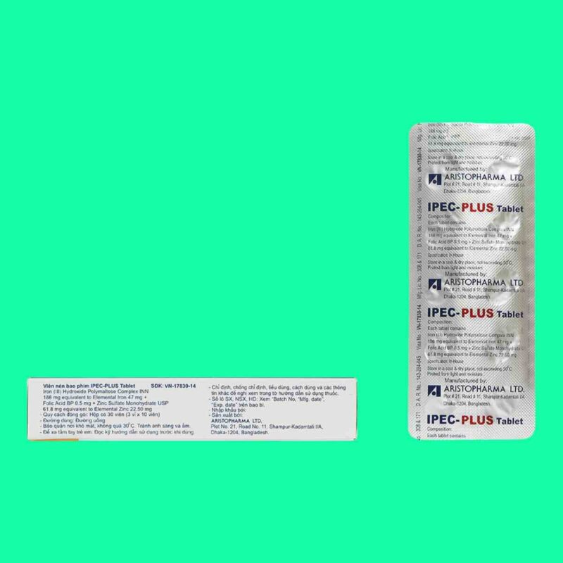 Thuốc Ipec-Plus tablets: Công dụng, liều dùng, lưu ý tác dụng phụ, giá bán