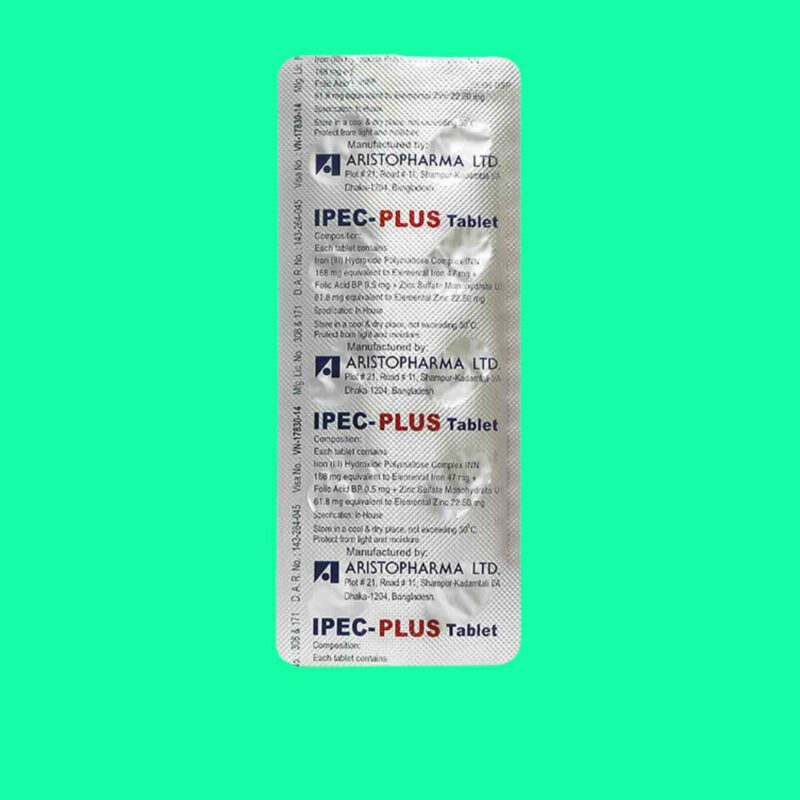Thuốc Ipec-Plus tablets: Công dụng, liều dùng, lưu ý tác dụng phụ, giá bán