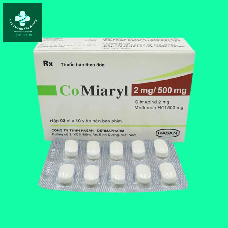 Thuốc Comiaryl 2mg/500mg là thuốc gì? Giá bao nhiêu? Mua ở đâu?