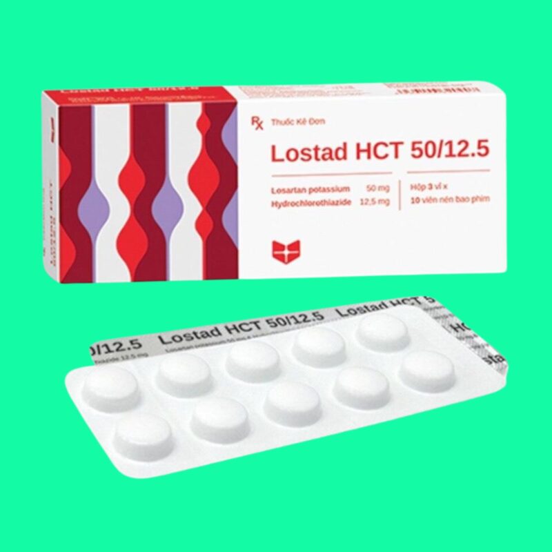 Thuốc Lostad HCT 50/12.5mg: Công dụng, liều dùng, giá bán