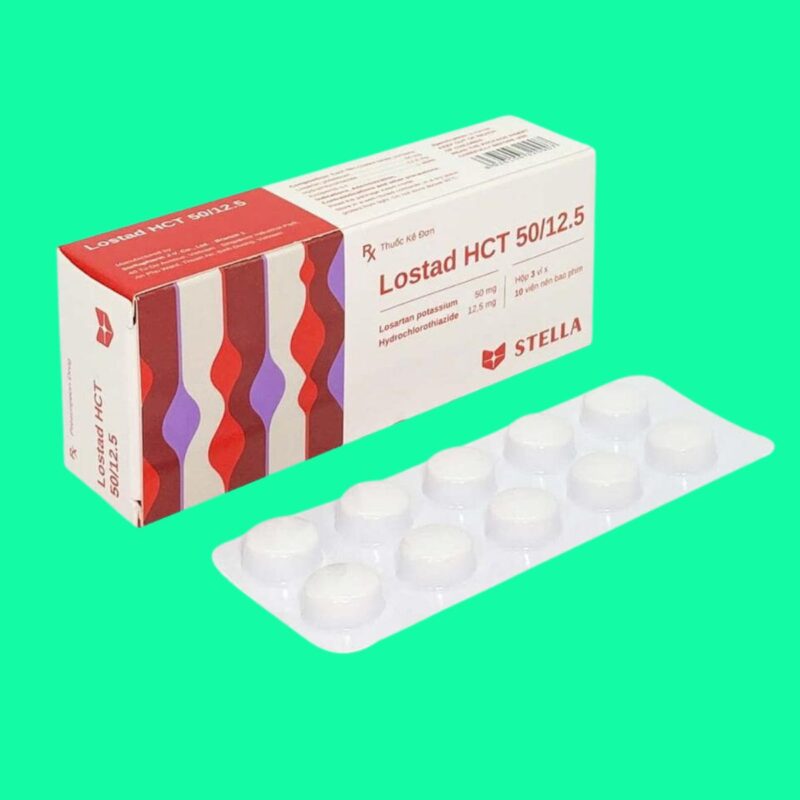 Thuốc Lostad HCT 50/12.5mg: Công dụng, liều dùng, giá bán