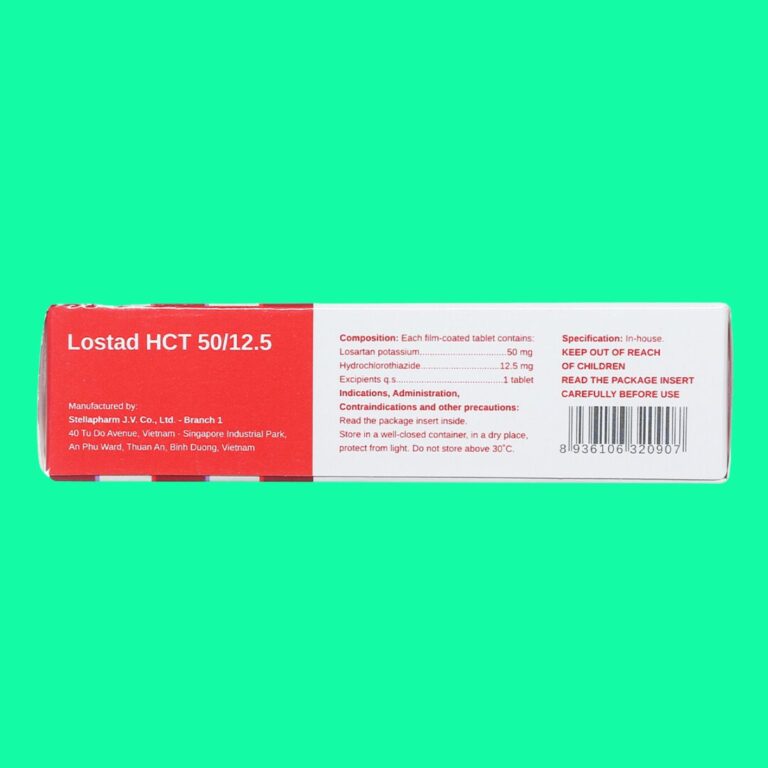 Thuốc Lostad HCT 50/12.5mg: Công dụng, liều dùng, giá bán