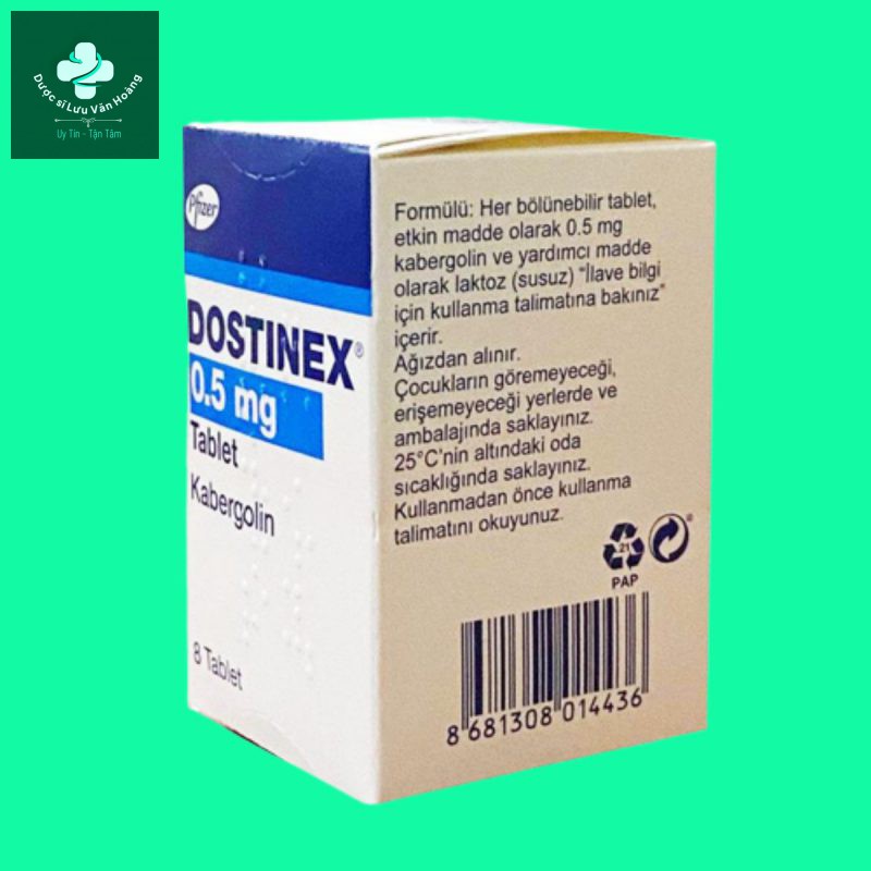 Dostinex 0,5mg là thuốc gì? giá bao nhiêu? mua ở đâu? có tác dụng gì?
