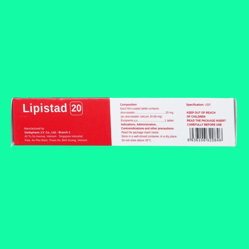 Lipistad 20 là thuốc gì? Có tác dụng gì? Giá bao nhiêu? Có tốt không?