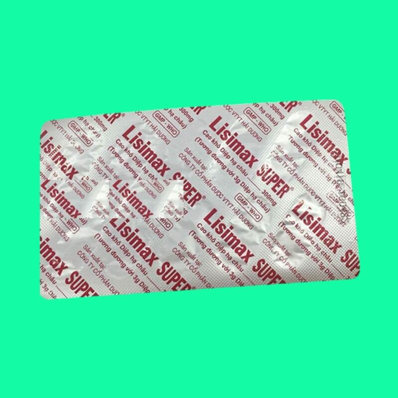 Thuốc Lisimax Super là thuốc gì? Có tác dụng gì? Giá bao nhiêu?