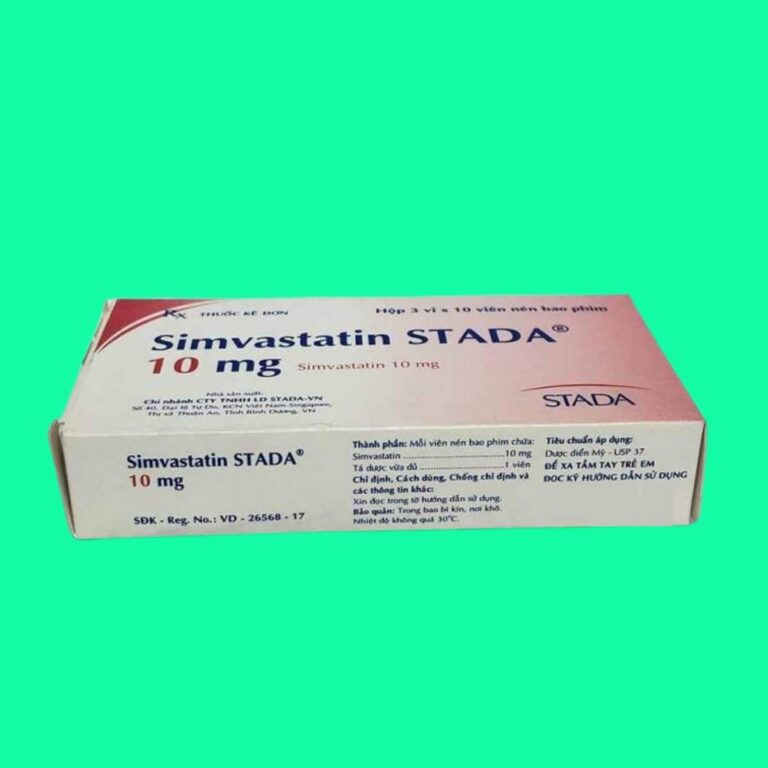 Simvastatin STADA là thuốc gì? Có tác dụng gì? Giá bao nhiêu?