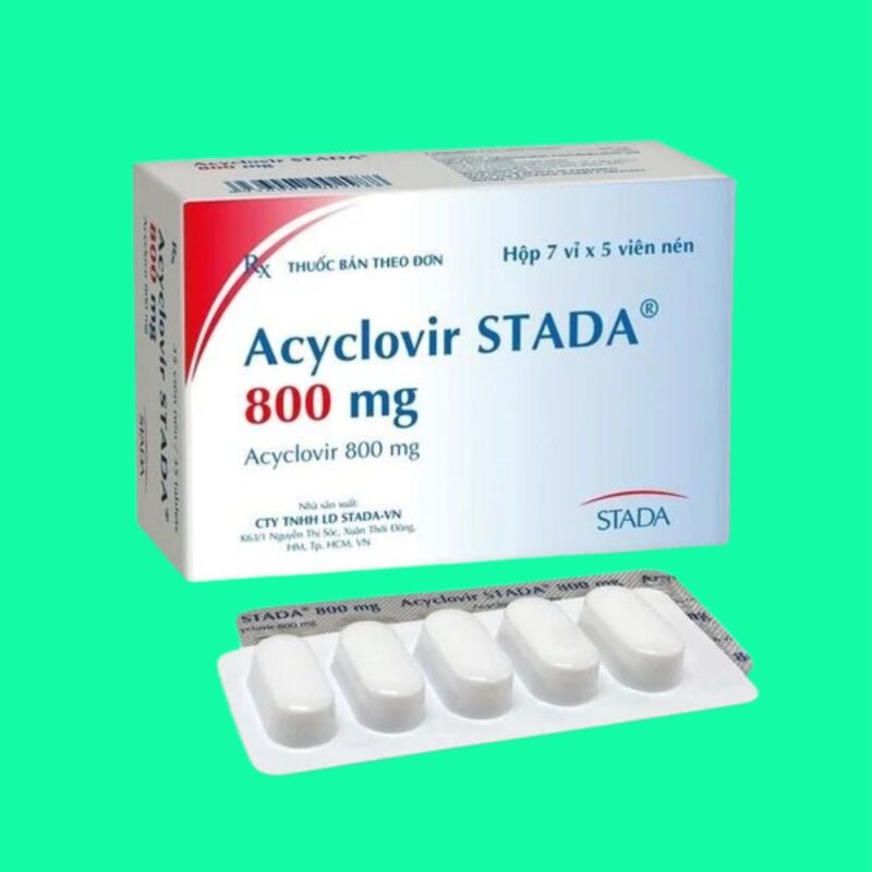 Acyclovir Stada 800mg là thuốc gì? Có tác dụng gì? Giá bao nhiêu? Có ...
