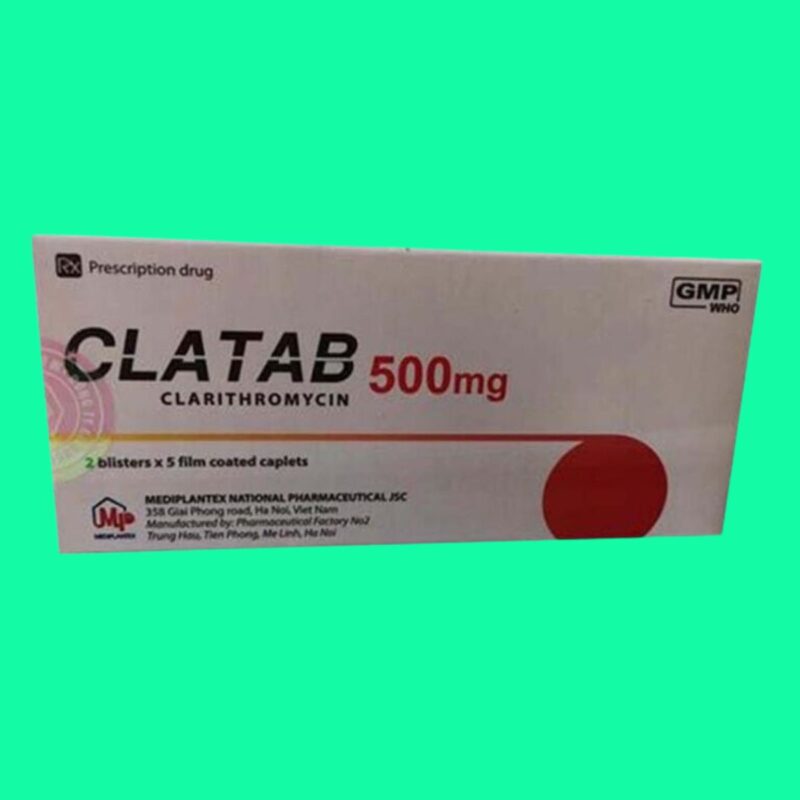 Thuốc Clatab 500: Công dụng, liều dùng, lưu ý tác dụng, giá bán