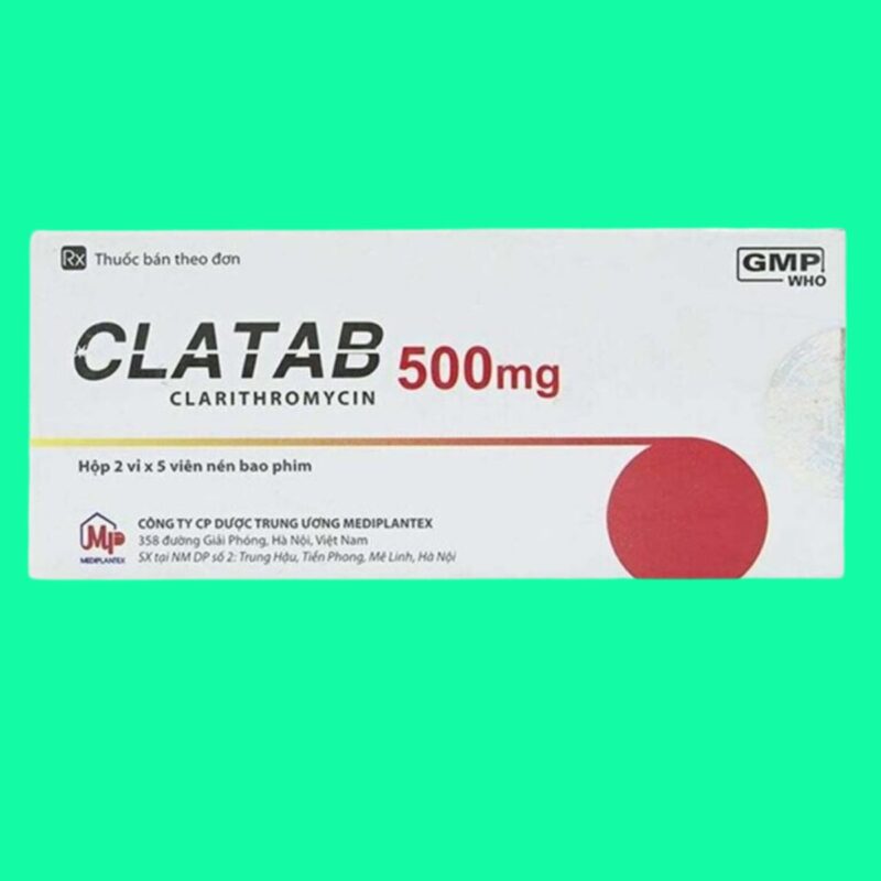 Thuốc Clatab 500: Công dụng, liều dùng, lưu ý tác dụng, giá bán