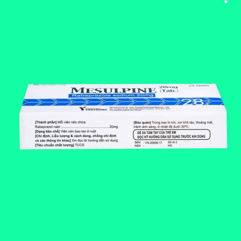 Thuốc Mesulpine Tab. 20mg là thuốc gì? Có tác dụng gì? Giá bao nhiêu ...