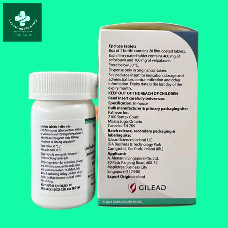 Thuốc Epclusa: Công dụng, liều dùng, lưu ý tác dụng, giá bán