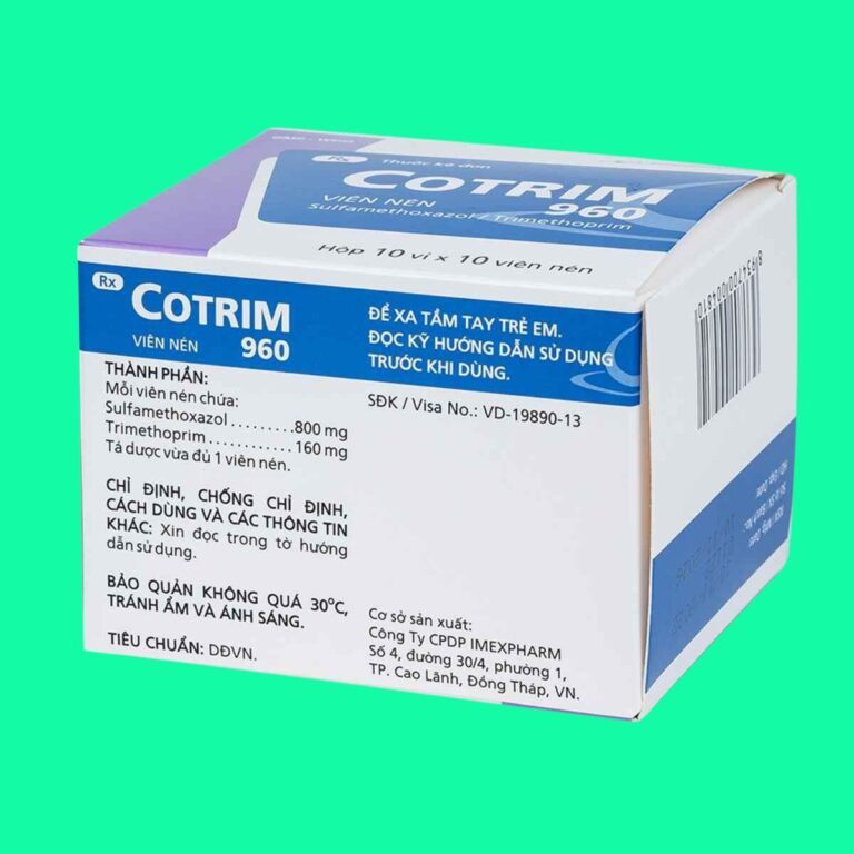 Thuốc Pms-Cotrim 960mg là thuốc gì? Có tác dụng gì? Giá bao nhiêu?