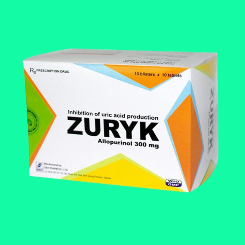 Thuốc Zuryk 300 là thuốc gì? Giá bao nhiêu? Mua ở đâu? Tác dụng?