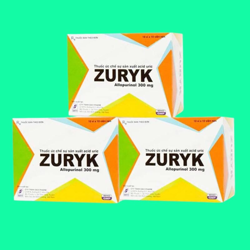 Thuốc Zuryk 300 là thuốc gì? Giá bao nhiêu? Mua ở đâu? Tác dụng?