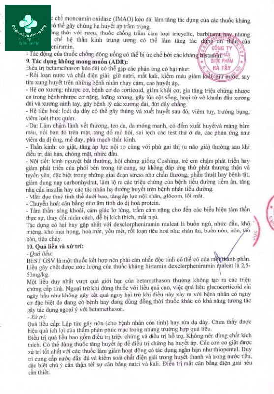 Best GSV 60 mL là thuốc gì, có tác dụng gì, giá bao nhiêu, mua ở đâu