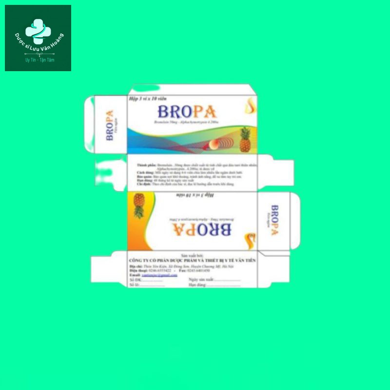 Bropa - Sản phẩm giúp ngăn ngừa viêm, giảm sưng, phù nề hiệu quả