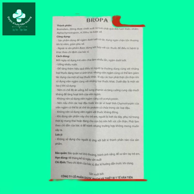 Bropa - Sản phẩm giúp ngăn ngừa viêm, giảm sưng, phù nề hiệu quả