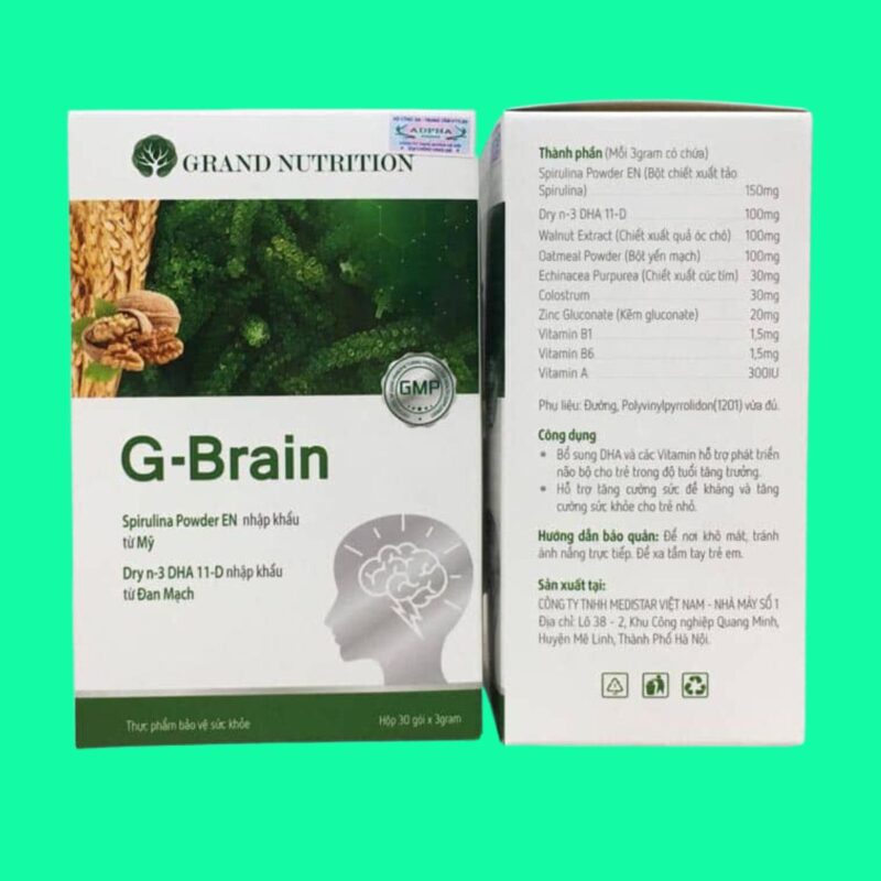 Cốm G-brain - Sản phẩm bổ sung dưỡng chất cho sự phát triển của trẻ