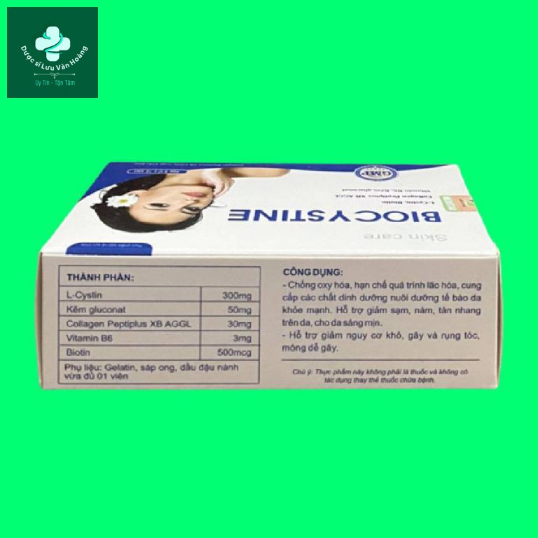 Biocystine viên uống đẹp da, hỗ trợ giảm mụn, tóc đẹp, móng khỏe