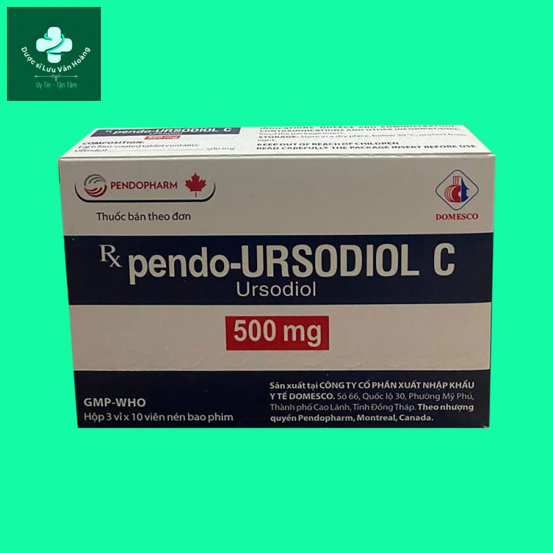 Thuốc Pendo-Ursodiol C 500mg - điều trị xơ gan mật nguyên phát