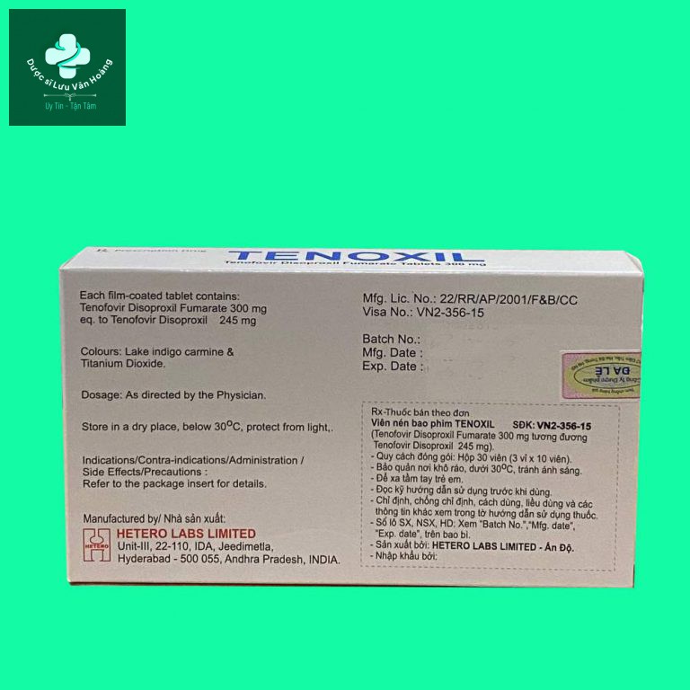 Tenoxil 300mg điều trị viêm gan B - Dược sĩ Lưu Văn Hoàng