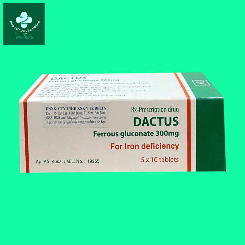 Thuốc Dactus 300mg - điều trị và dự phòng thiếu máu do thiếu sắt