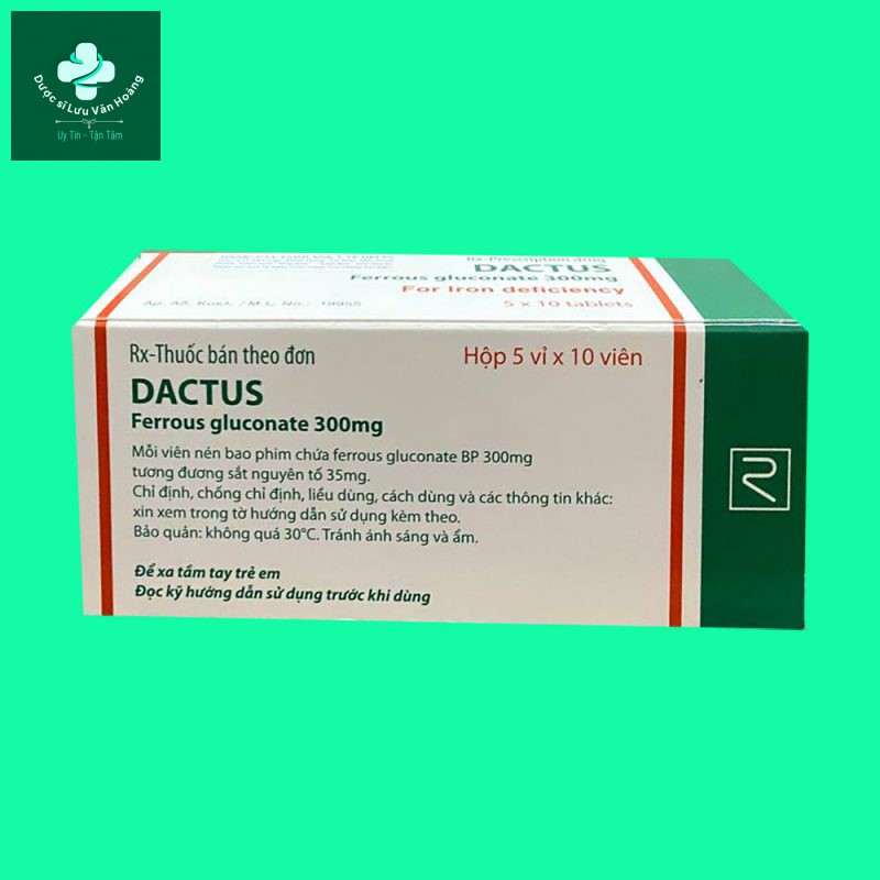 Thuốc Dactus 300mg - điều trị và dự phòng thiếu máu do thiếu sắt