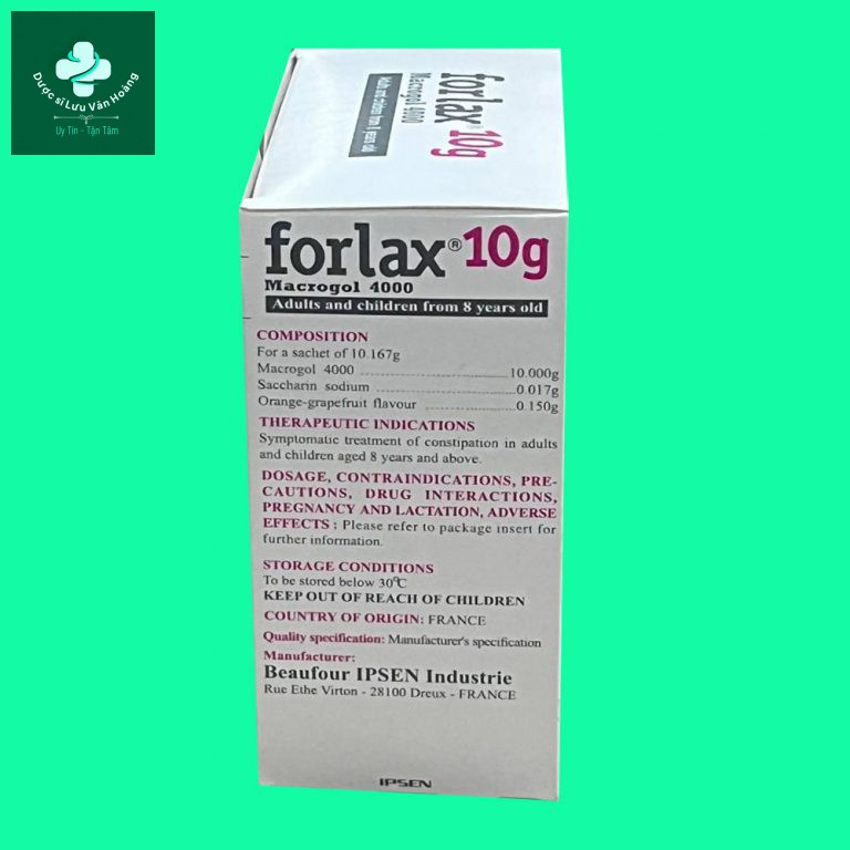 Thuốc Forlax 10g - điều trị táo bón cho người lớn, trẻ em trên 8 tuổi