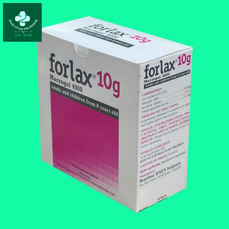 Thuốc Forlax 10g - điều trị táo bón cho người lớn, trẻ em trên 8 tuổi
