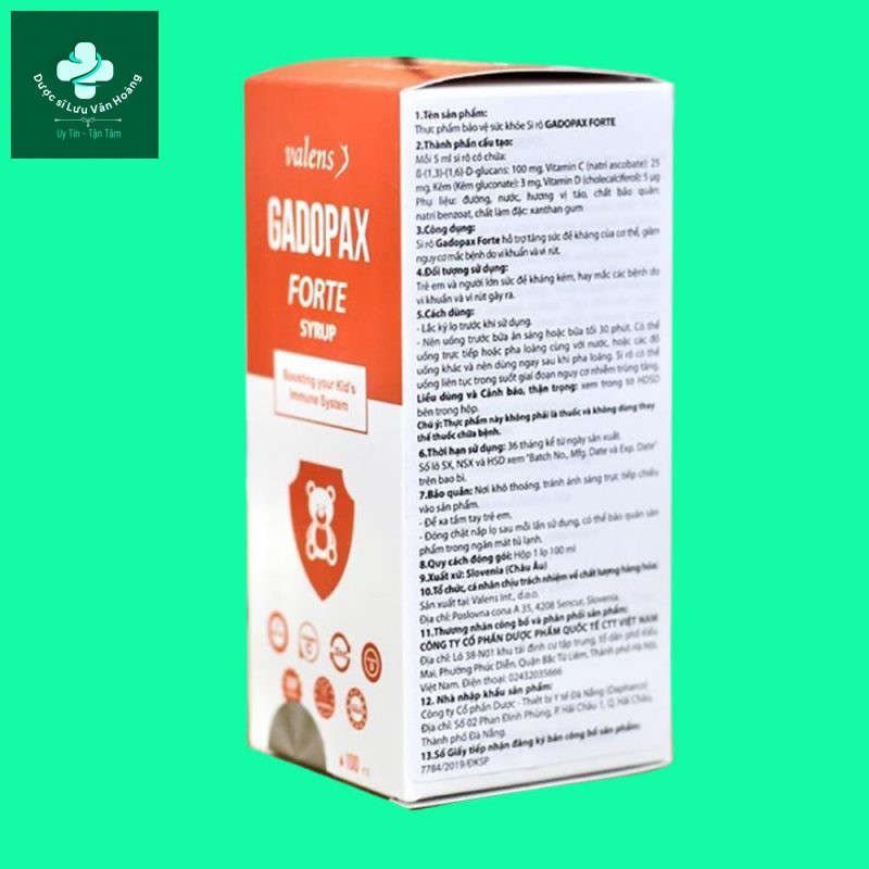 Thuốc Gadopax Forte Syrup chai 100ml giúp tăng cường đề kháng - Dược sĩ ...