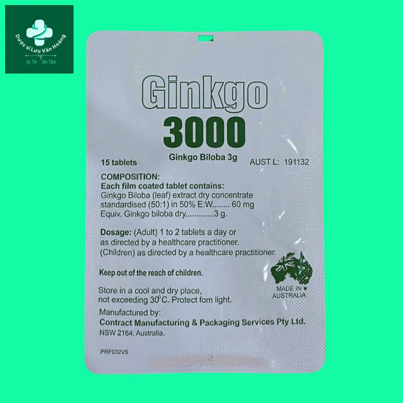 Thuốc Ginkgo 3000 điều trị biến suy giảm tuần hoàn máu - Dược sĩ Lưu ...