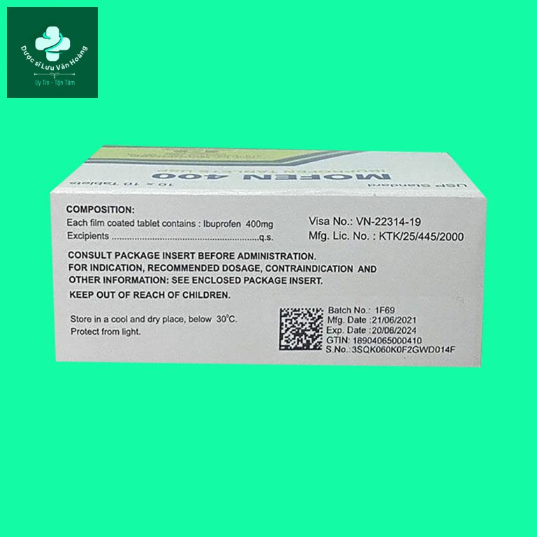 Thuốc Mofen 400 giảm đau hạ sốt - Dược sĩ Lưu Văn Hoàng