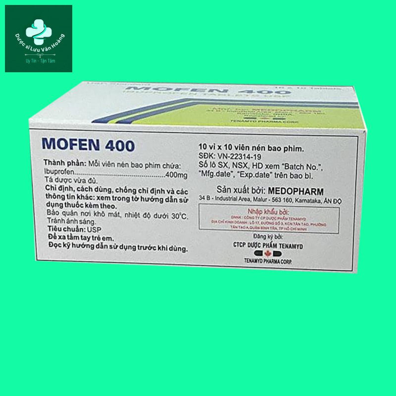 Thuốc Mofen 400 giảm đau hạ sốt - Dược sĩ Lưu Văn Hoàng