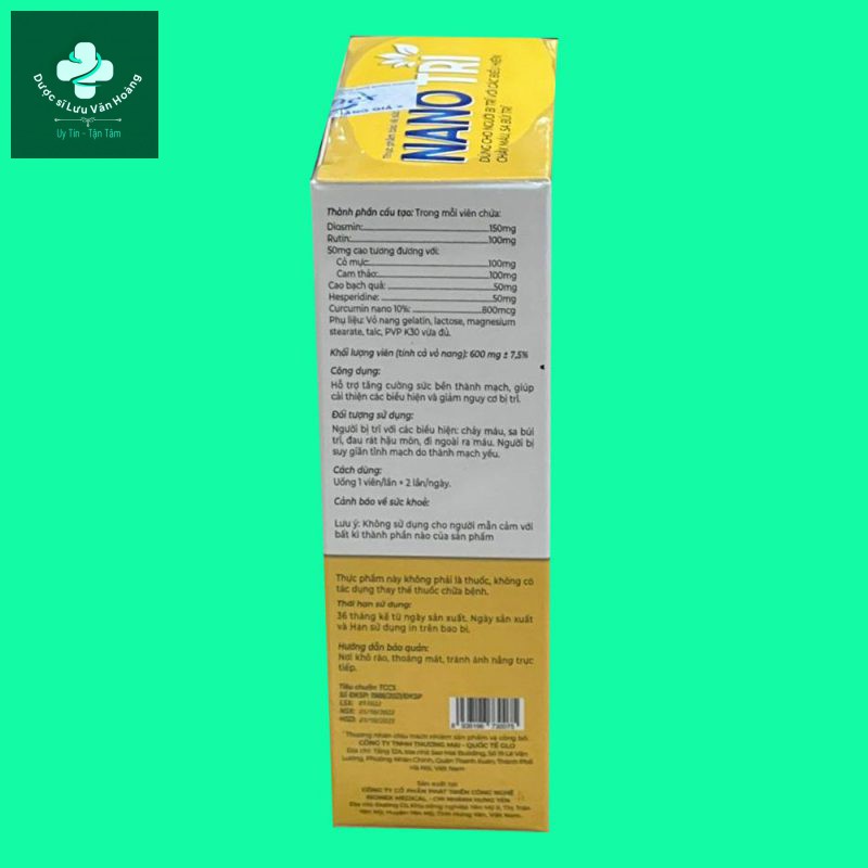 Nano Trĩ điều trị trĩ cấp và mạn dược sĩ Lưu Văn Hoàng