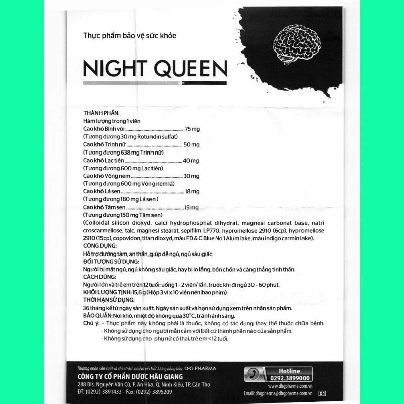 Night Queen DHG hỗ trợ an thần, giúp dễ ngủ - Dược sĩ Lưu Văn Hoàng