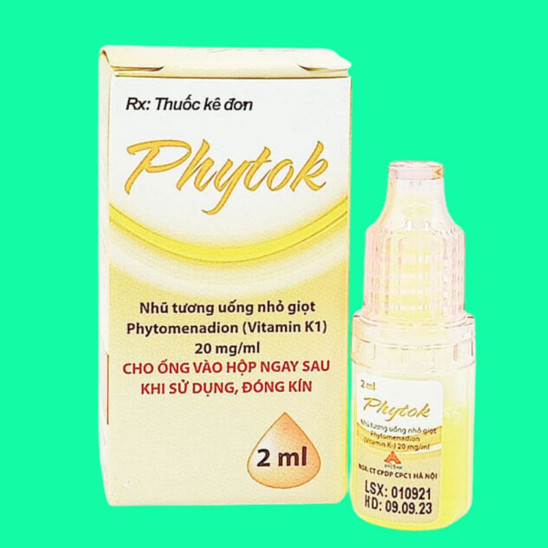 Thuốc Phytok - dự phòng thiếu hụt vitamin K cho trẻ sơ sinh