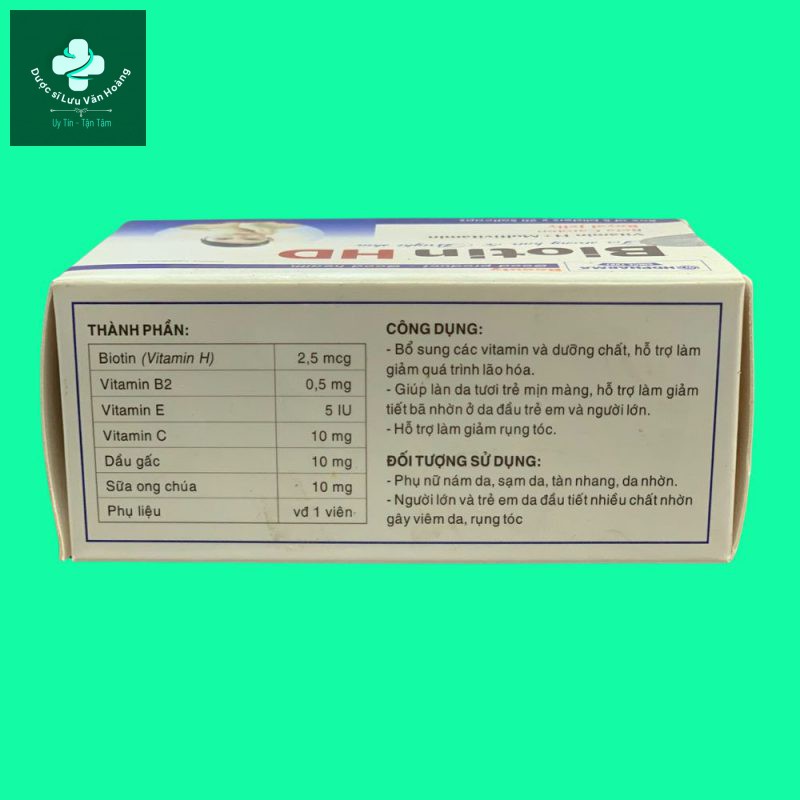 Thuốc Biotin HD giúp giảm nám, tàn nhang, sạm da - Dược sĩ Lưu Văn Hoàng