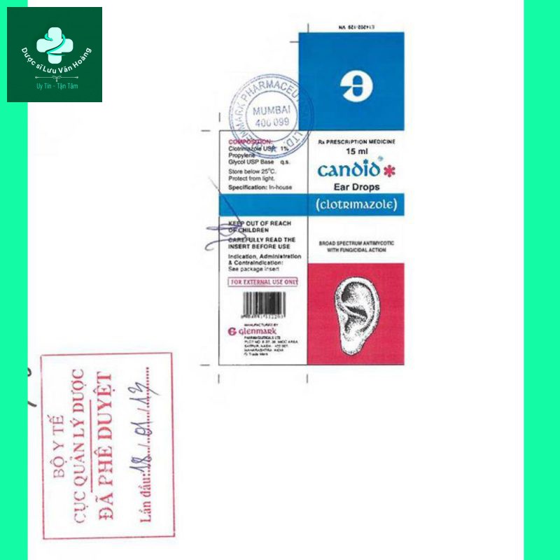 Thuốc Candid Ear Drops ngừa và điều trị nhiễm nấm tai - Dược sĩ Lưu Văn ...