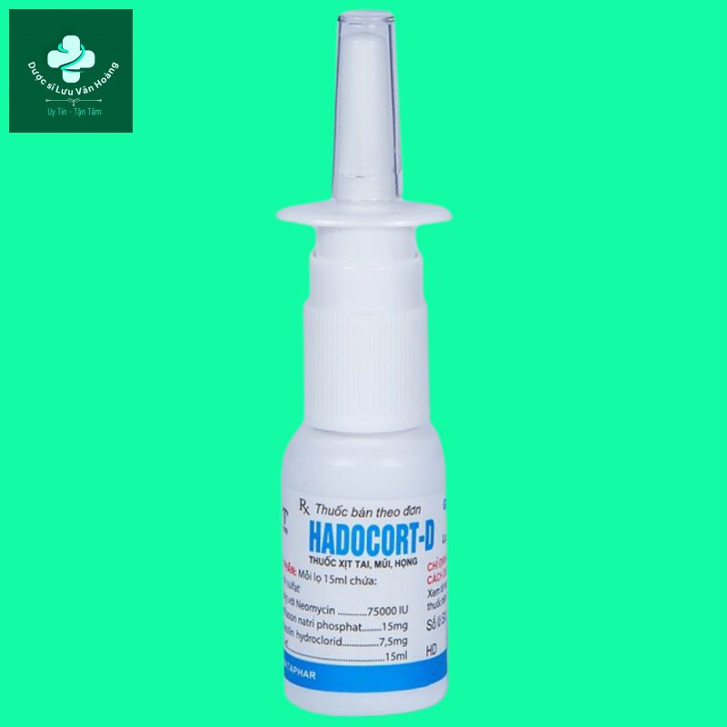 Thuốc xịt tai, mũi, họng Hadocort-D - Dược sĩ Lưu Văn Hoàng