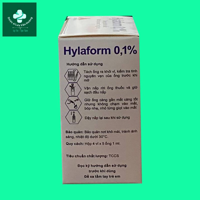 Thuốc Hylaform 0,1% - điều trị hội chứng khô mắt - Dược sĩ Lưu Văn Hoàng