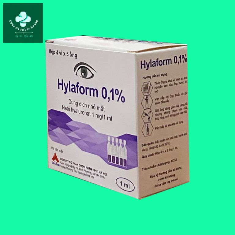 Thuốc Hylaform 0,1% - điều trị hội chứng khô mắt - Dược sĩ Lưu Văn Hoàng